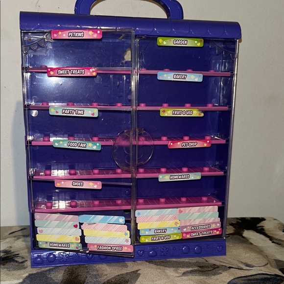 Shopkins | Toys | Shopkins Purple Storage Case With Colorful Labels ...
